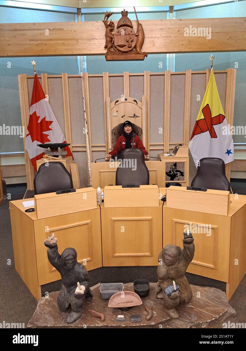 Sitting in the speaker's chair in the chambers at the Legislative ...