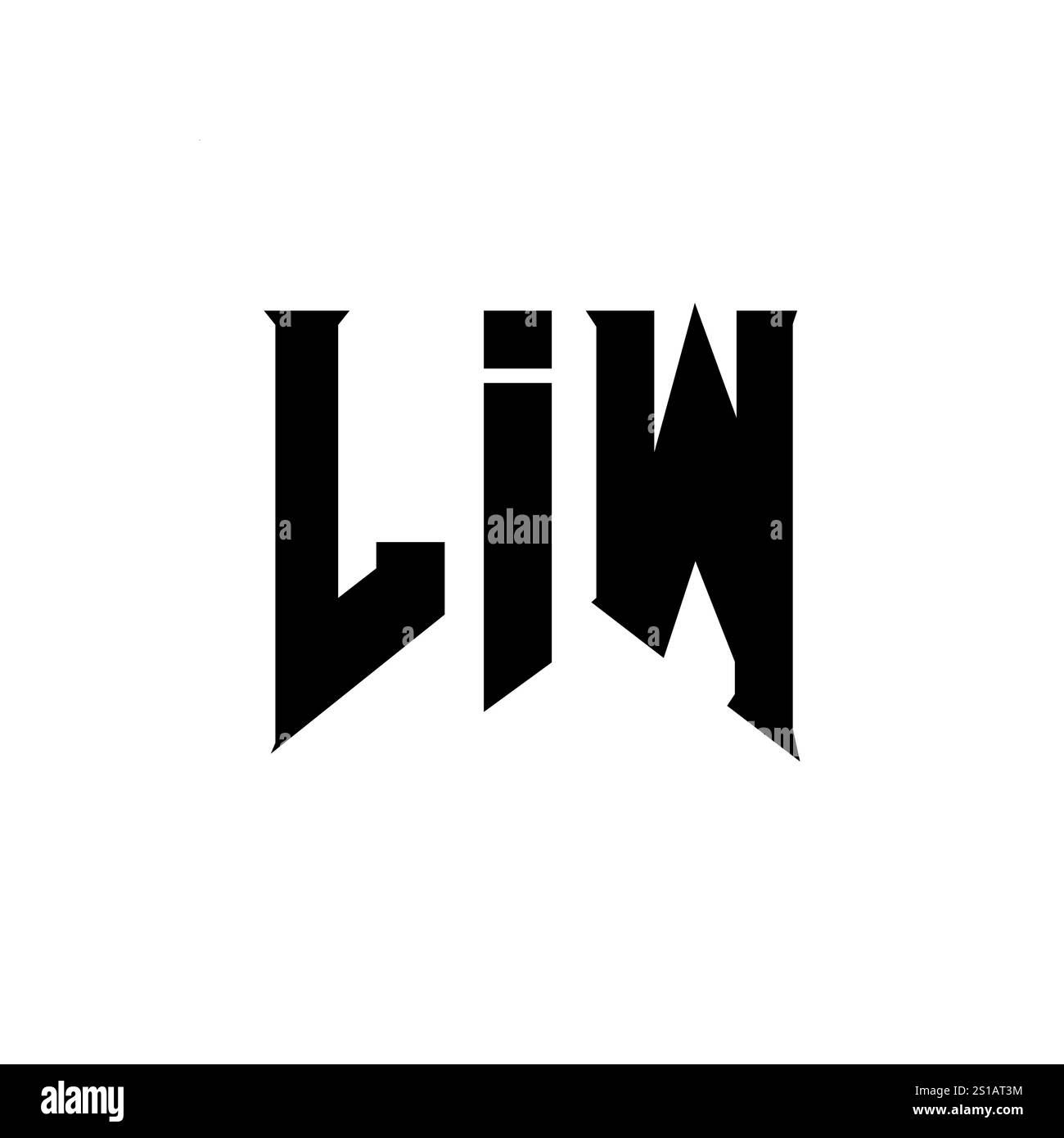 LIW letter logo design for technology company. LIW logo design black ...