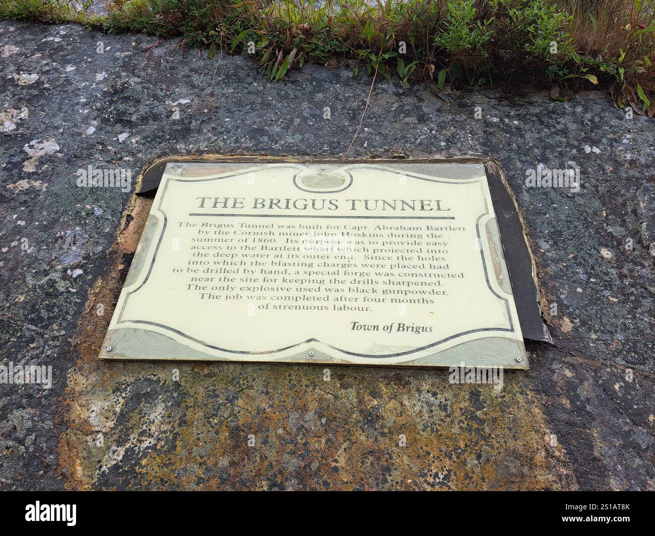 Information sign on the tunnel in Brigus, Newfoundland & Labrador ...