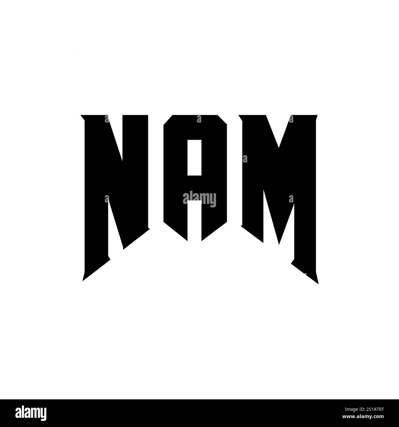 NAM letter logo design for technology company. NAM logo design black ...