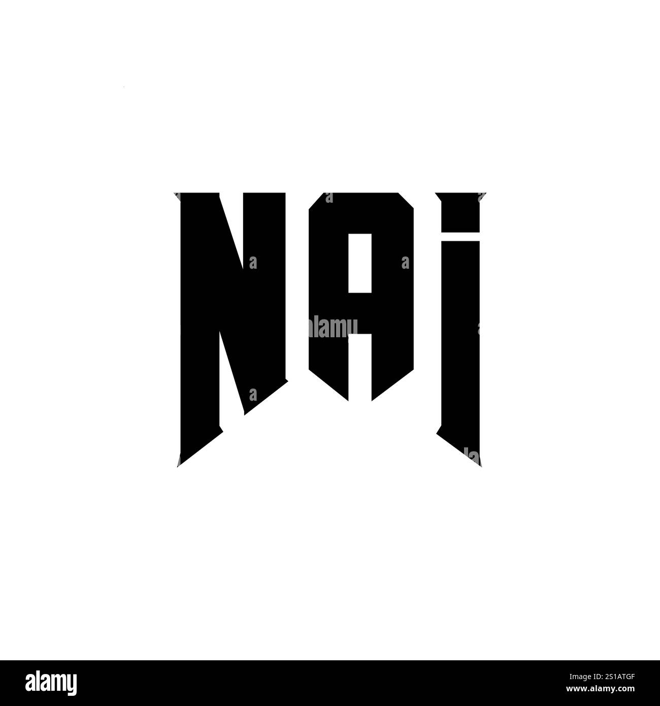 NAI letter logo design for technology company. NAI logo design black ...