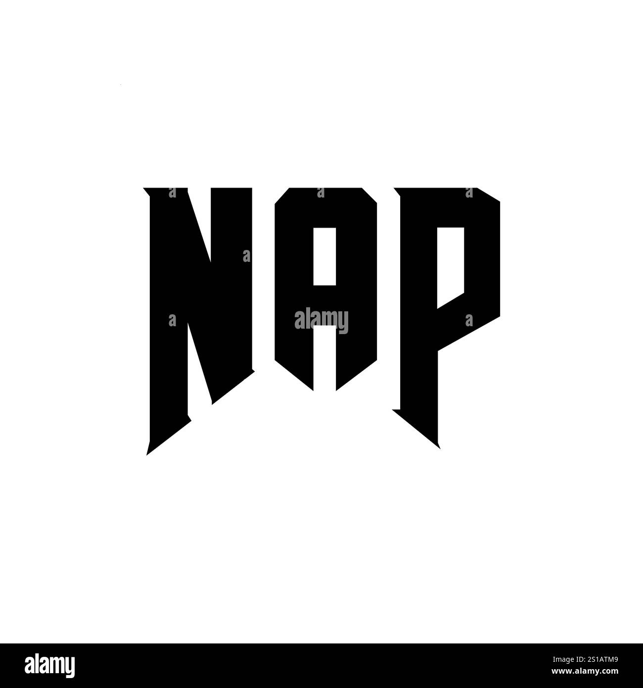 NAP letter logo design for technology company. NAP logo design black ...