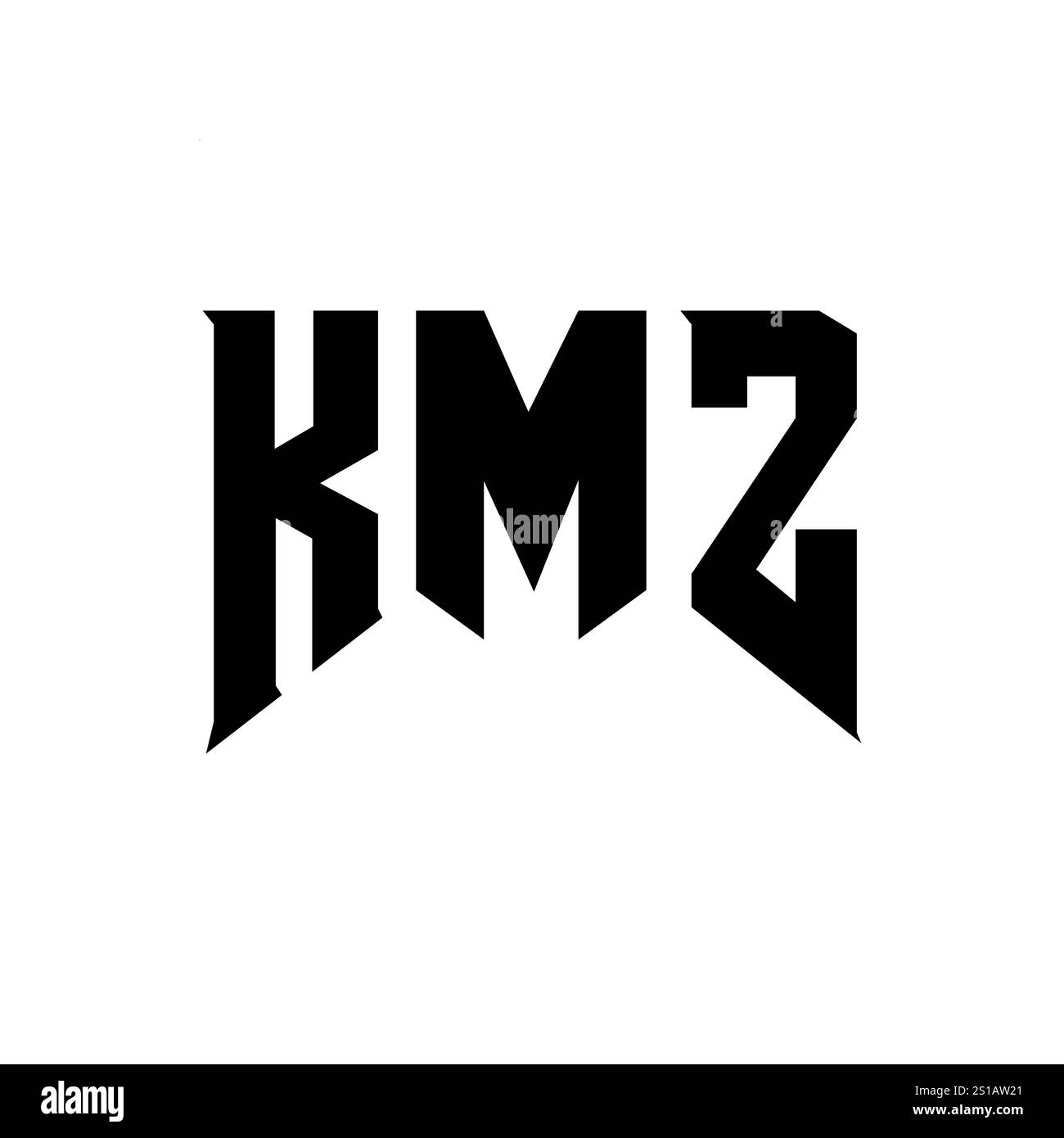 KMZ letter logo design for technology company. KMZ logo design black ...
