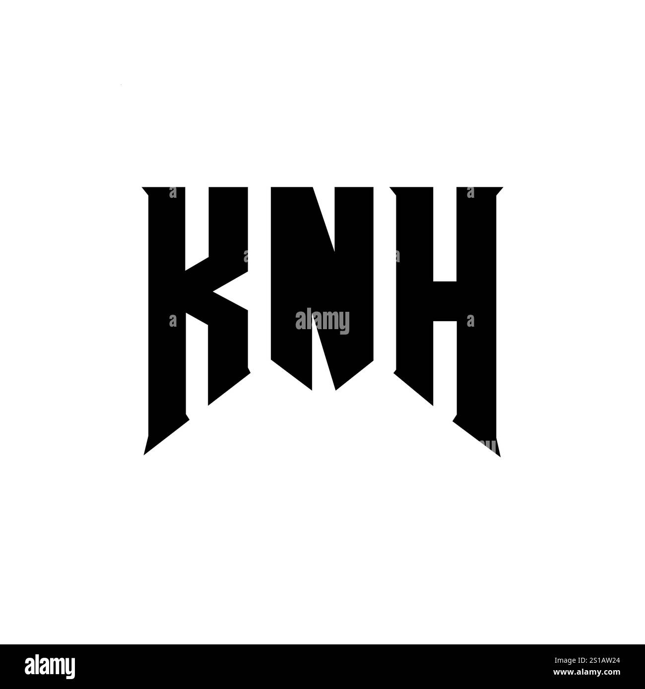 KNH letter logo design for technology company. KNH logo design black ...