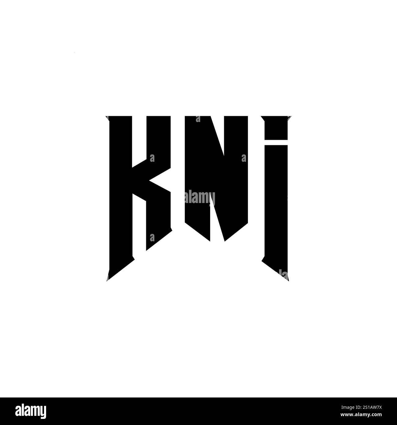 KNI letter logo design for technology company. KNI logo design black ...