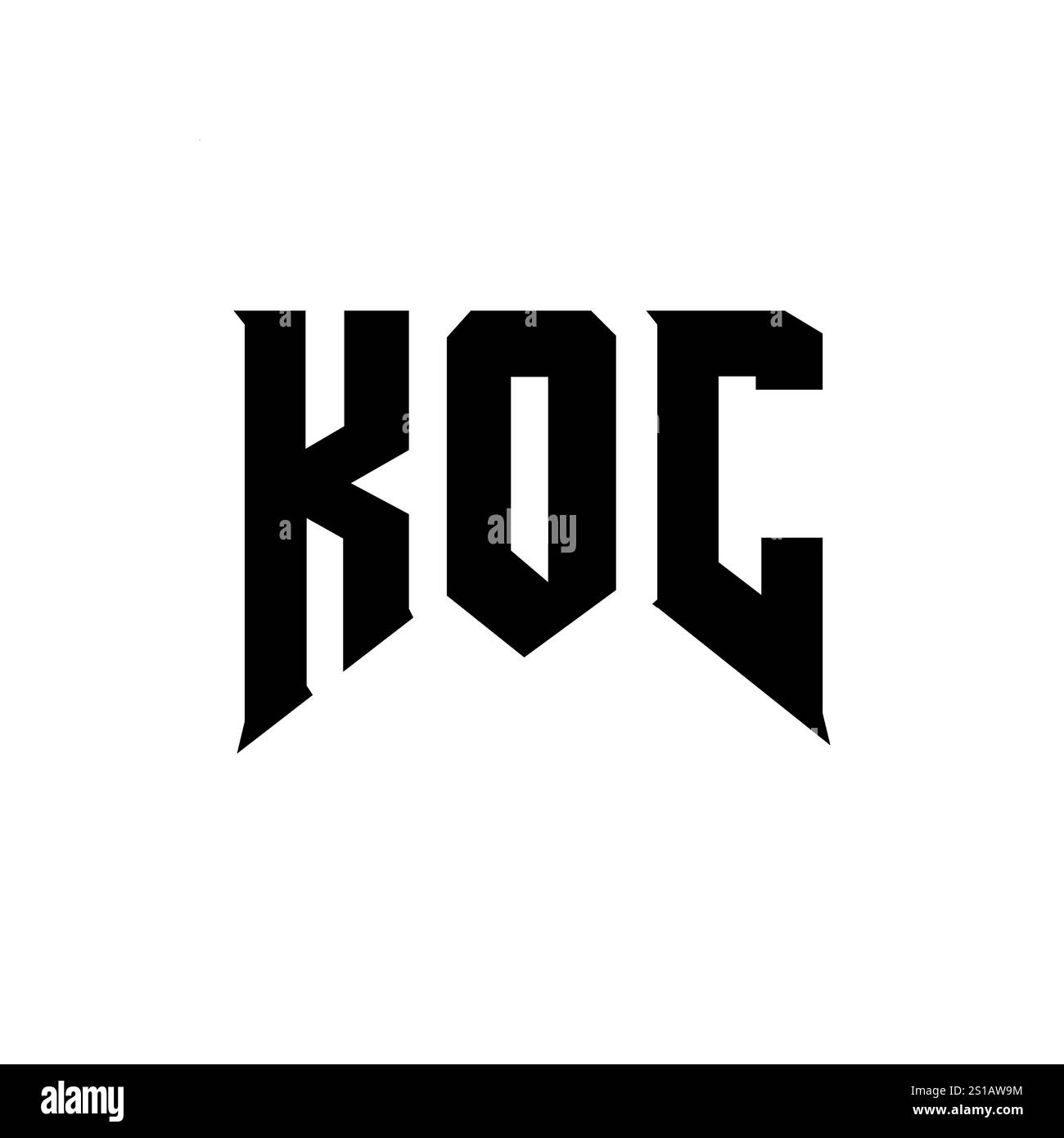 KOC letter logo design for technology company. KOC logo design black ...