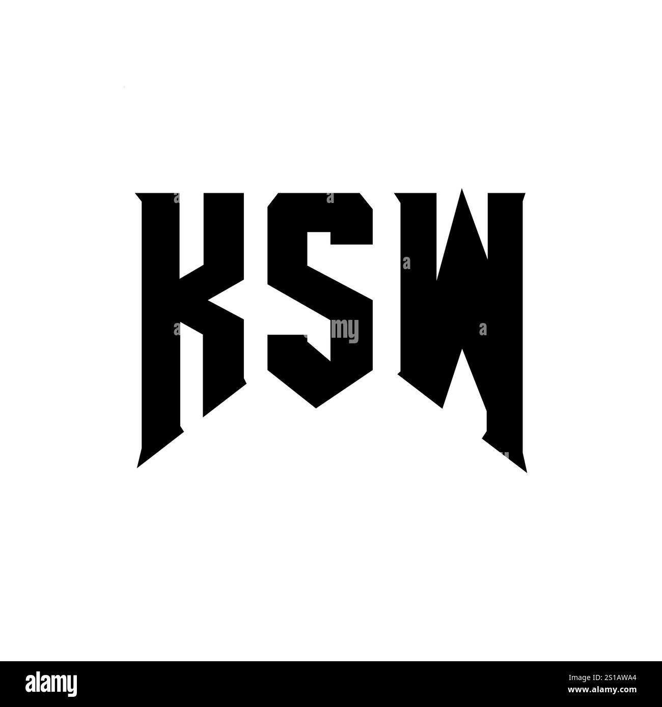 KSW letter logo design for technology company. KSW logo design black ...