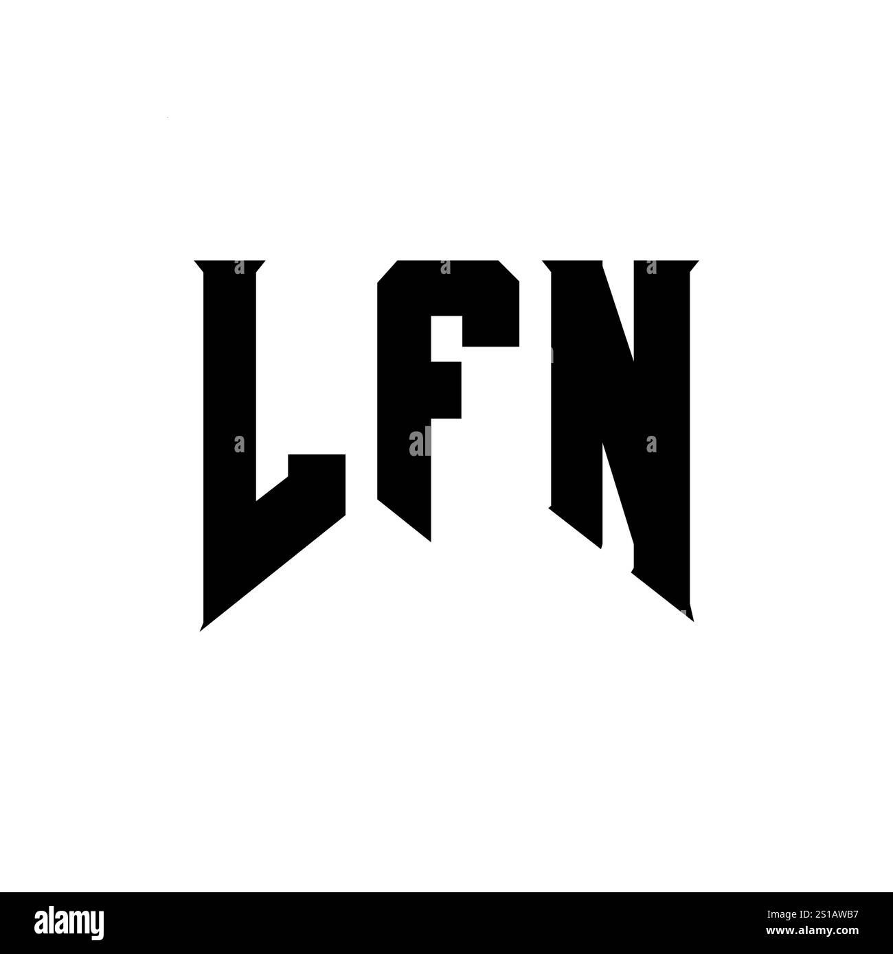 LFN letter logo design for technology company. LFN logo design black ...