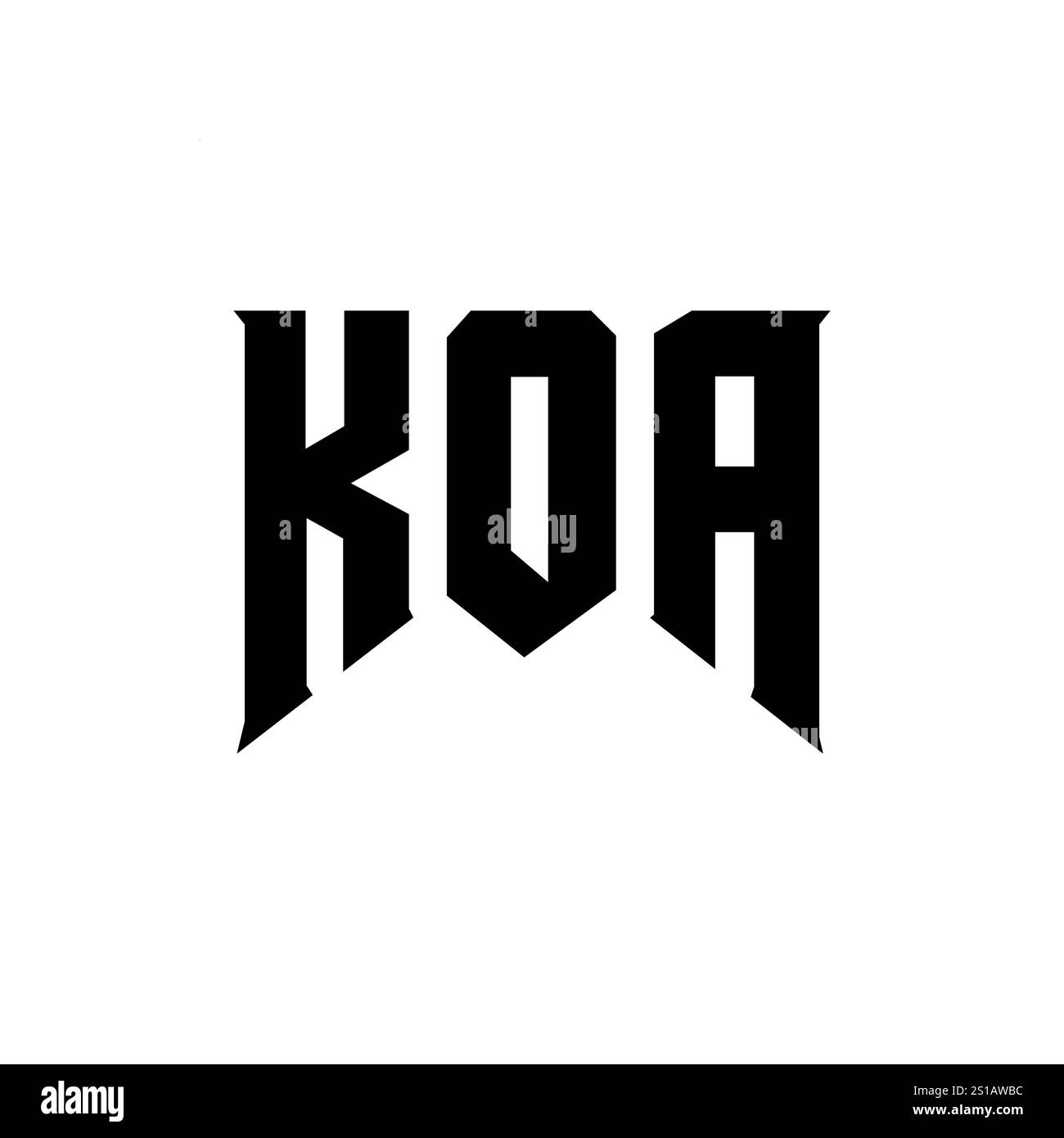 KOA letter logo design for technology company. KOA logo design black ...
