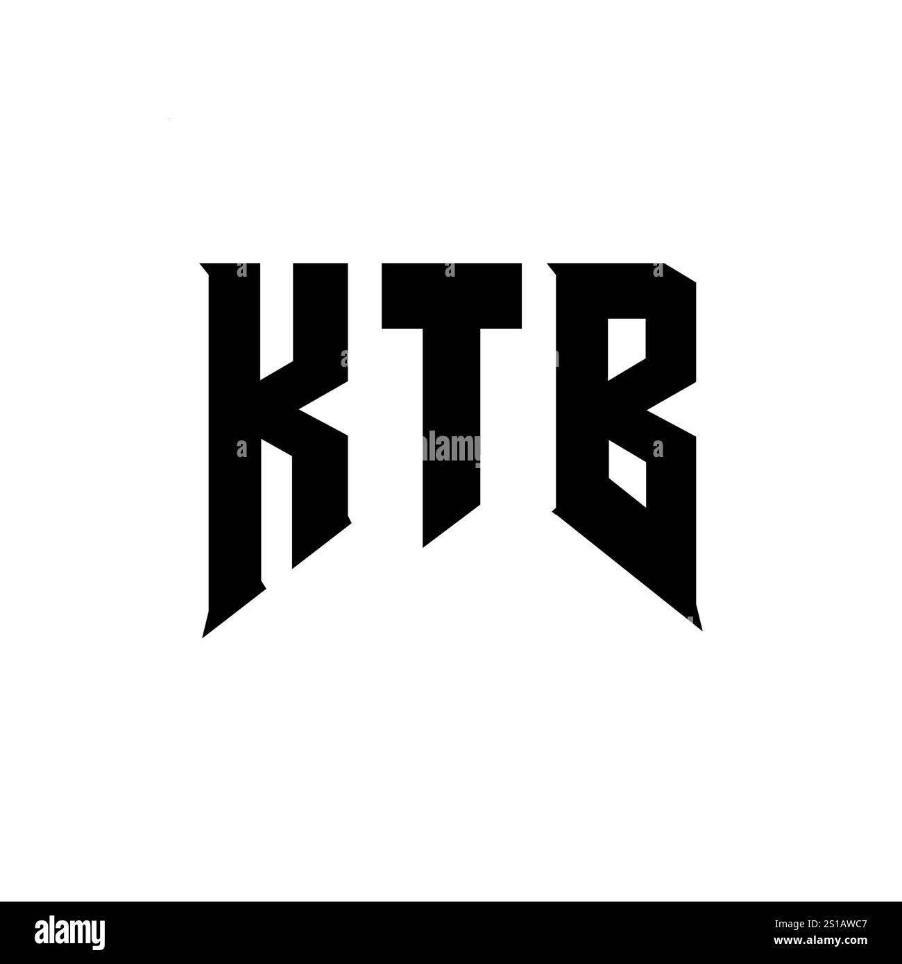 KTB letter logo design for technology company. KTB logo design black and white color combination ...