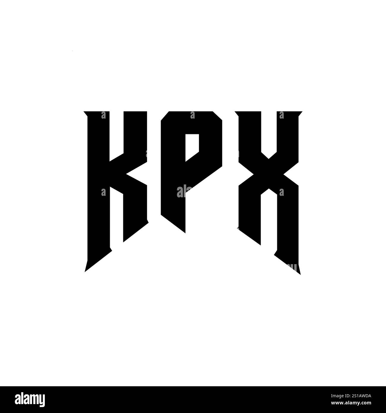 KPX letter logo design for technology company. KPX logo design black and white color combination ...