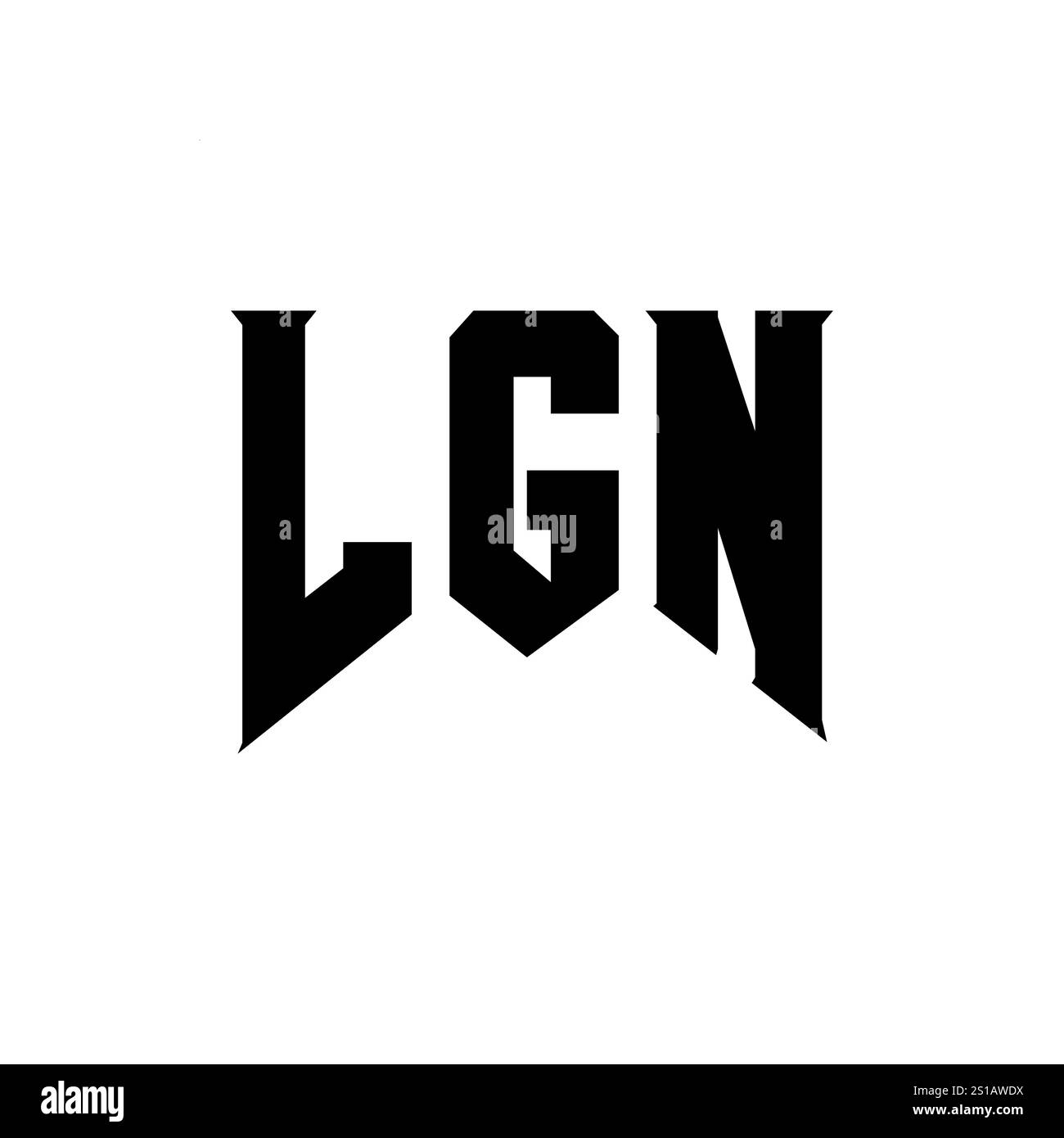 LGN letter logo design for technology company. LGN logo design black ...