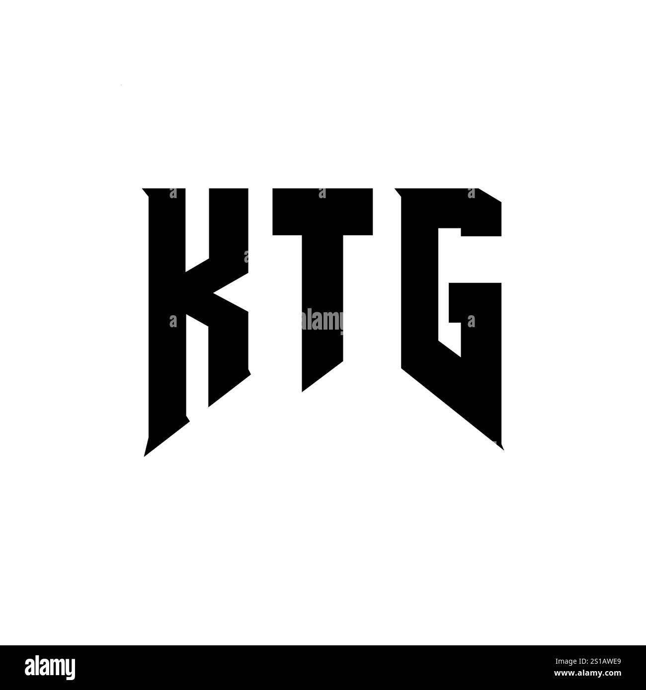 KTG letter logo design for technology company. KTG logo design black and white color combination ...