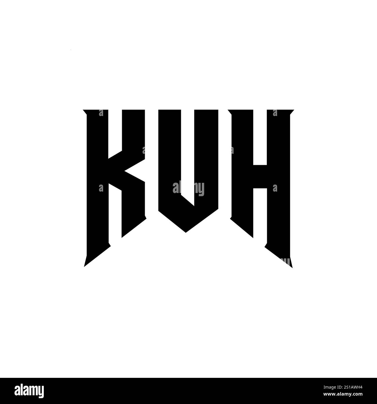 KUH letter logo design for technology company. KUH logo design black ...