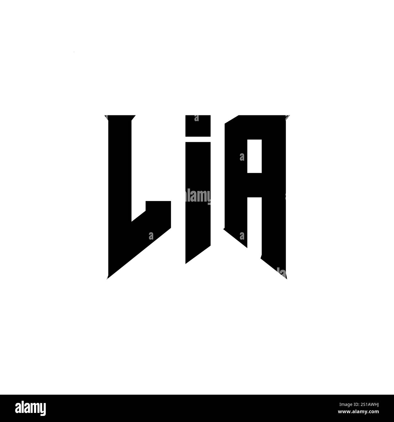 LIA letter logo design for technology company. LIA logo design black ...
