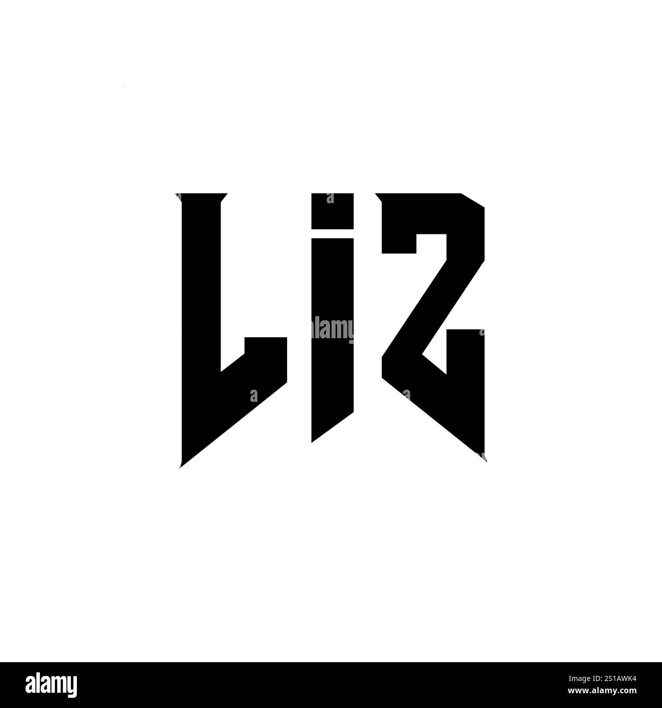 LIZ letter logo design for technology company. LIZ logo design black ...