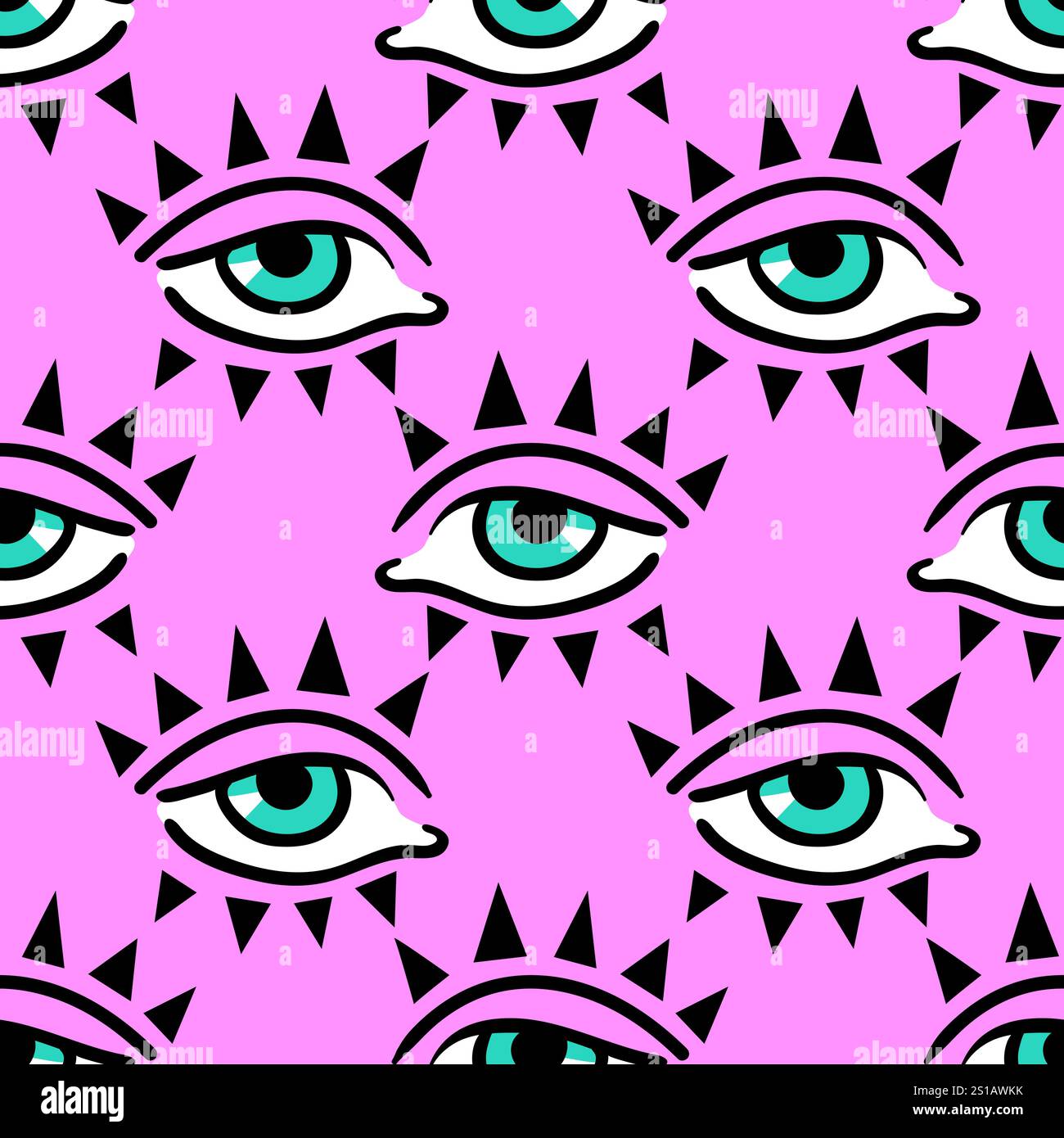 This eye-catching vintage pattern showcases playful eyes in a groovy ...
