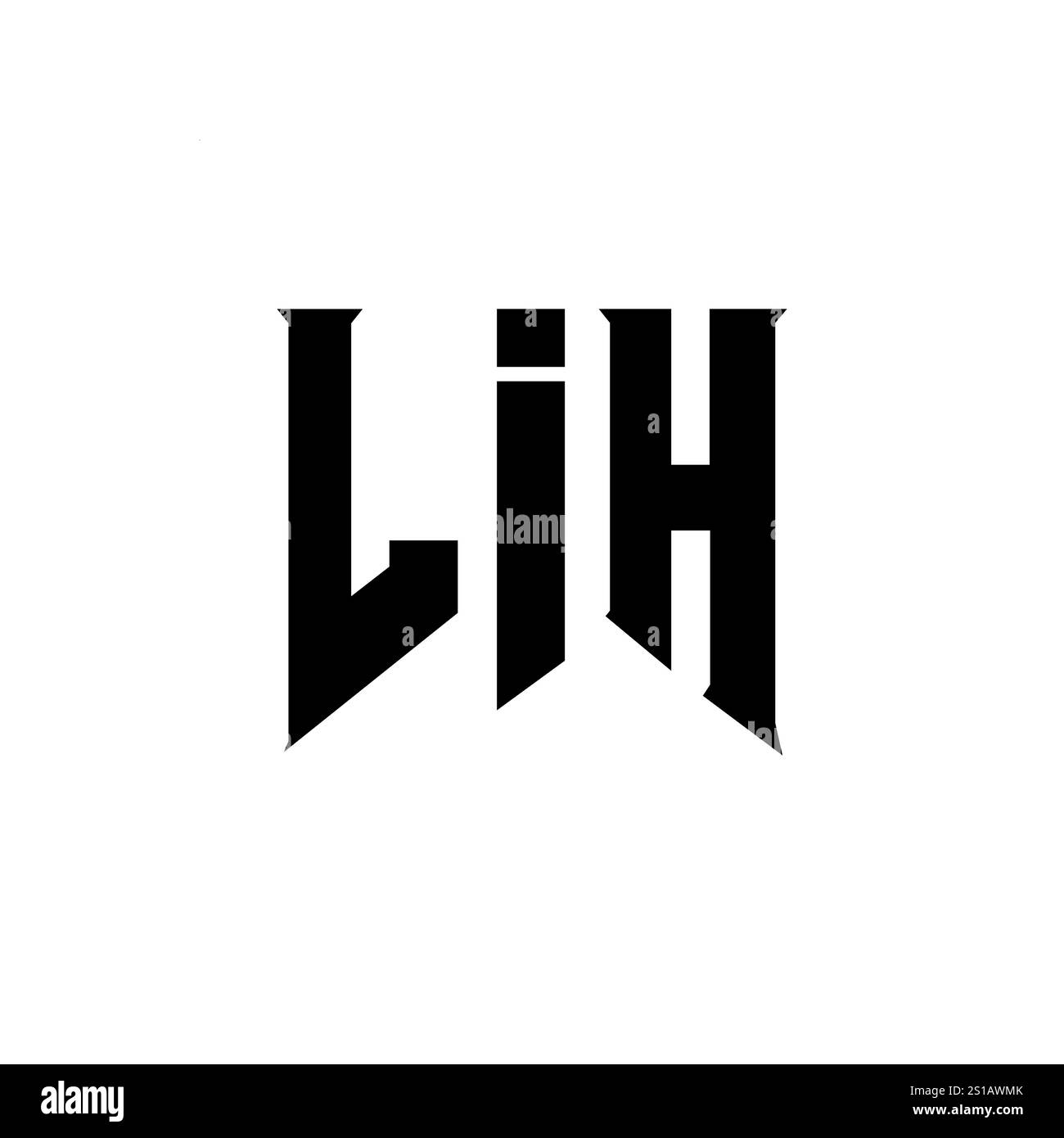 LIH letter logo design for technology company. LIH logo design black ...