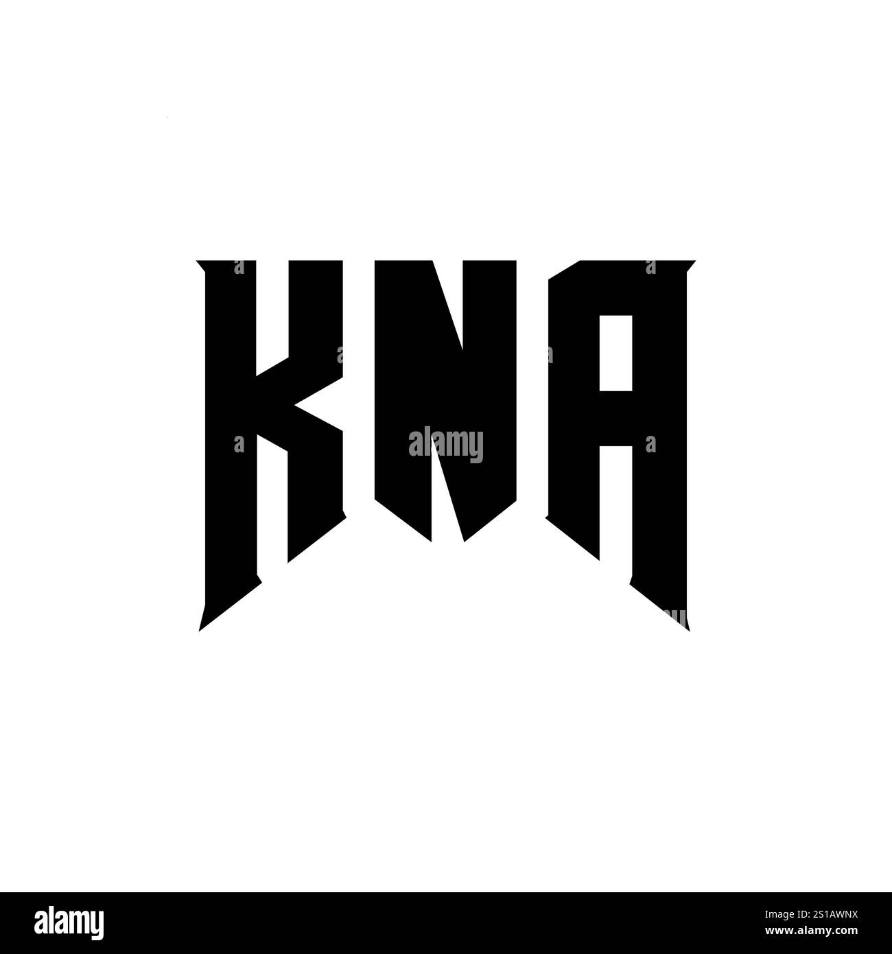 KNA letter logo design for technology company. KNA logo design black ...