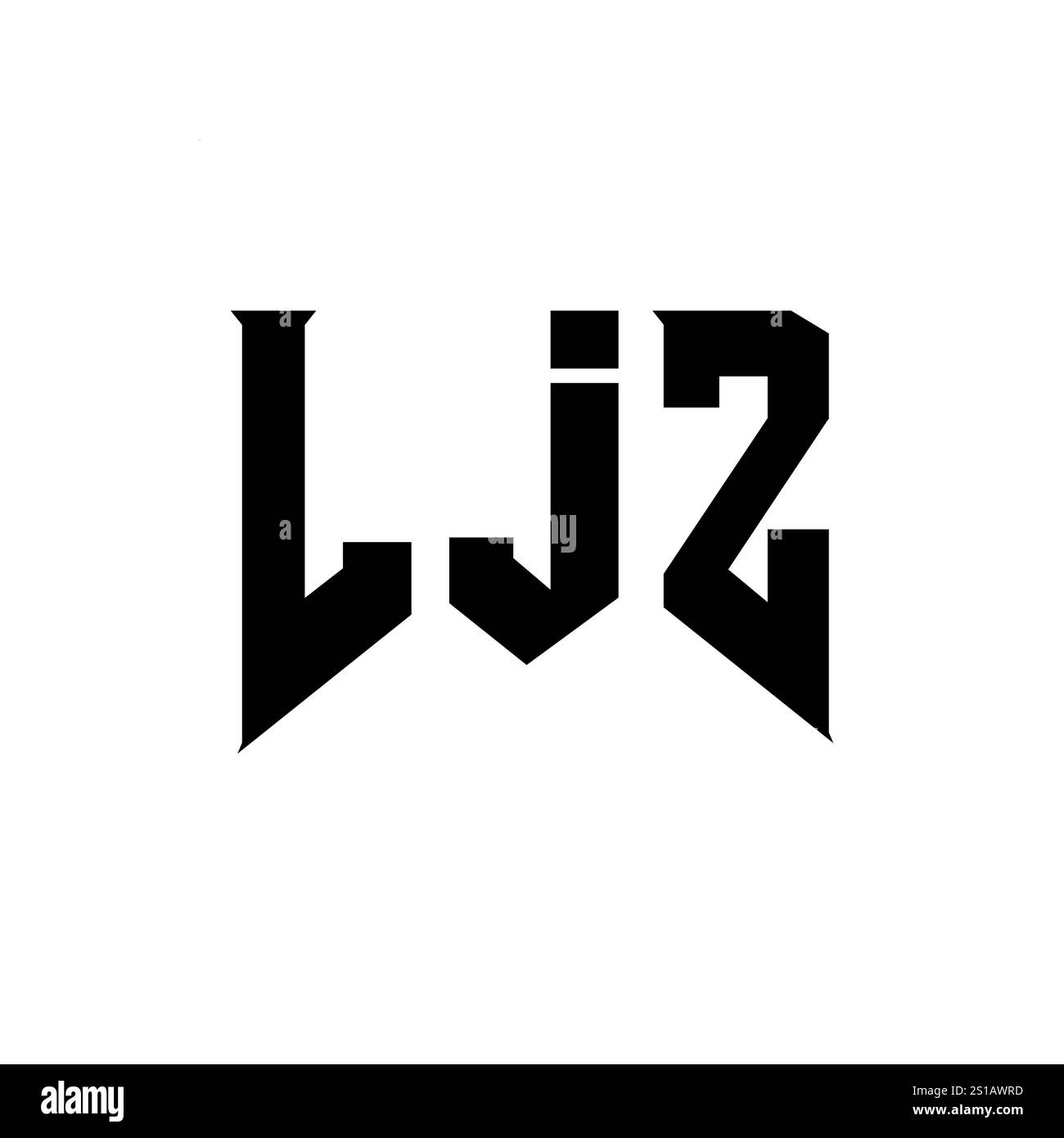 LJZ letter logo design for technology company. LJZ logo design black ...