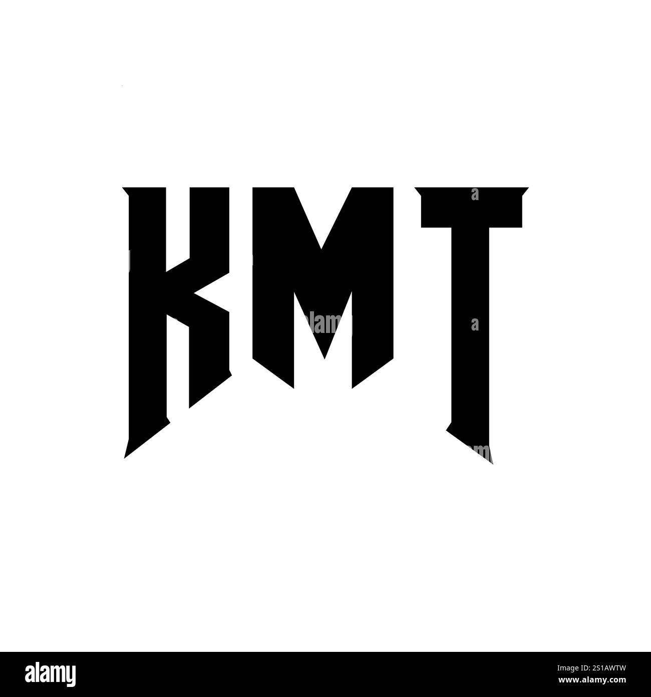KMT letter logo design for technology company. KMT logo design black and white color combination ...