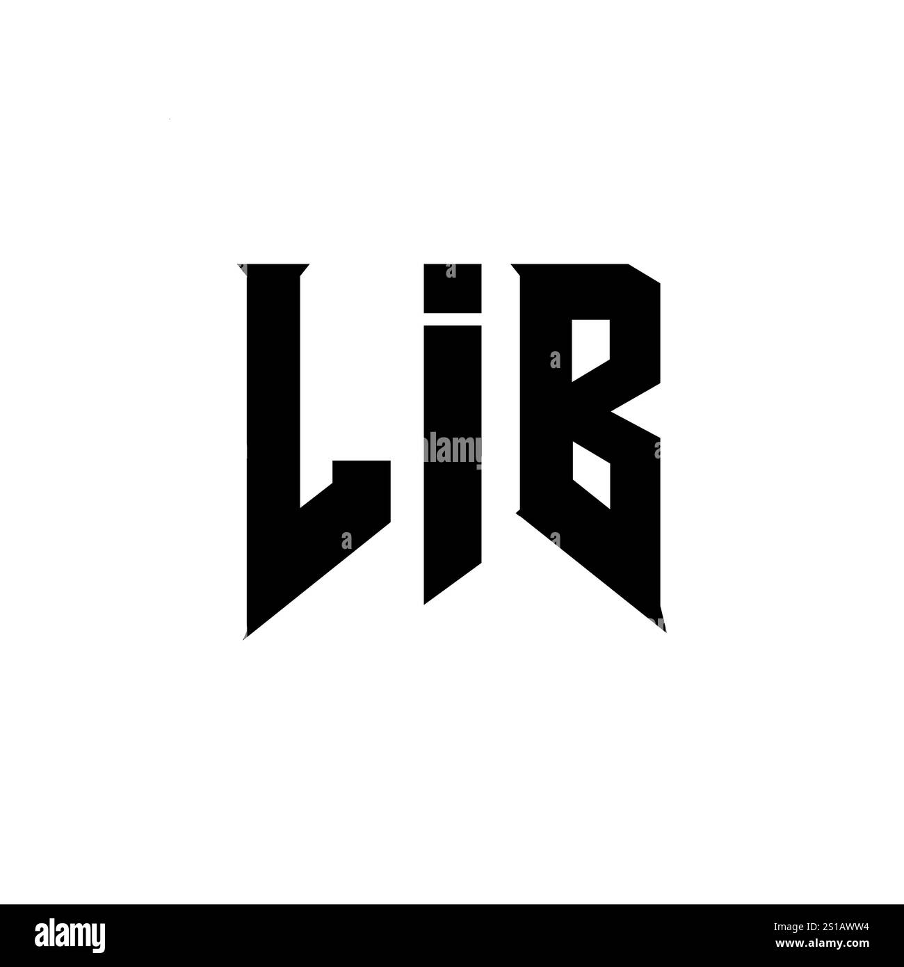 LIB letter logo design for technology company. LIB logo design black ...
