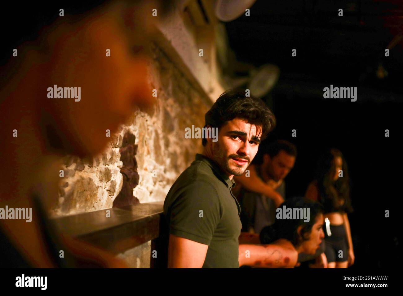 San Lima, a student actor performs in ìXadrez TrÍsî during the show ...