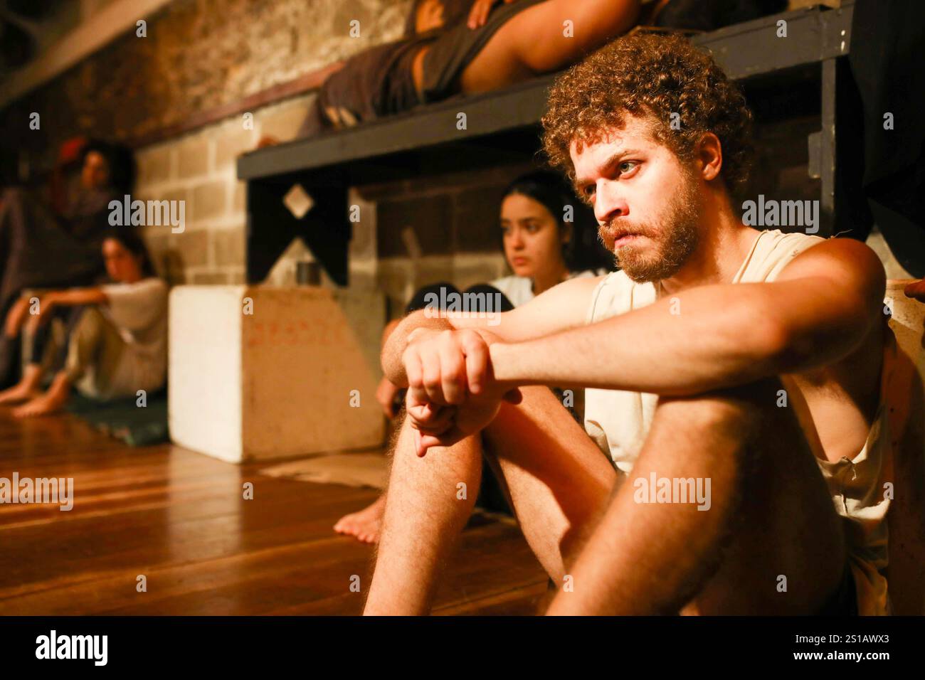 André Andrade, a student actor performs in “Xadrez Três” during the ...