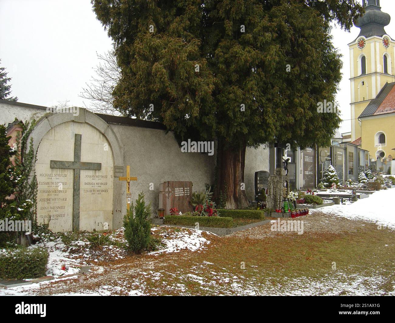 14th February 2009 The grave of Adolf Hitler's parents, Alois and Klara ...