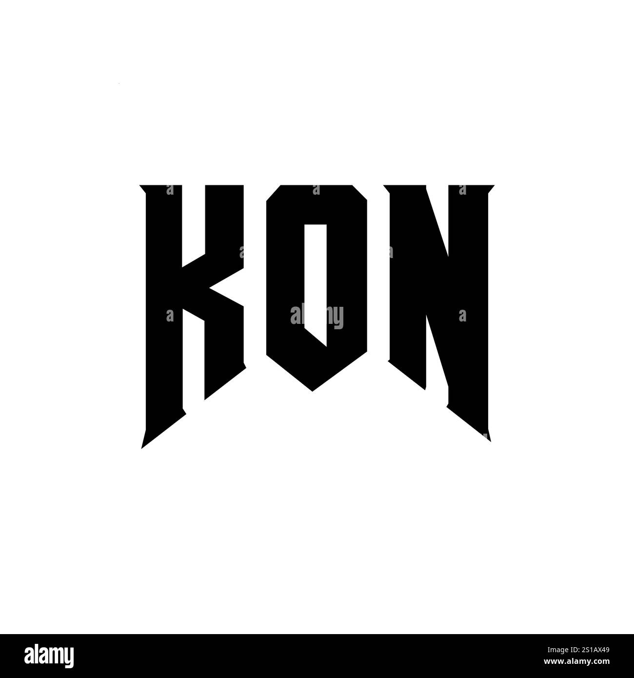 KON letter logo design for technology company. KON logo design black ...