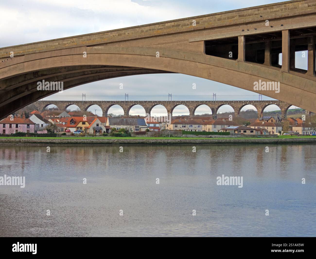 As seen by looking under the Royal Tweed bridge, the Royal Border ...