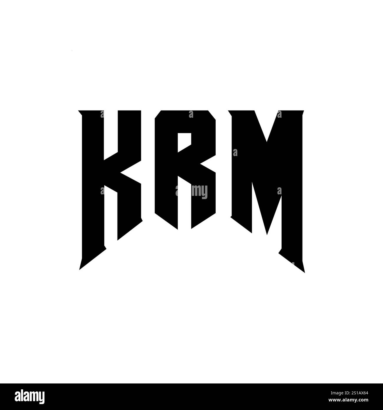 KRM letter logo design for technology company. KRM logo design black ...