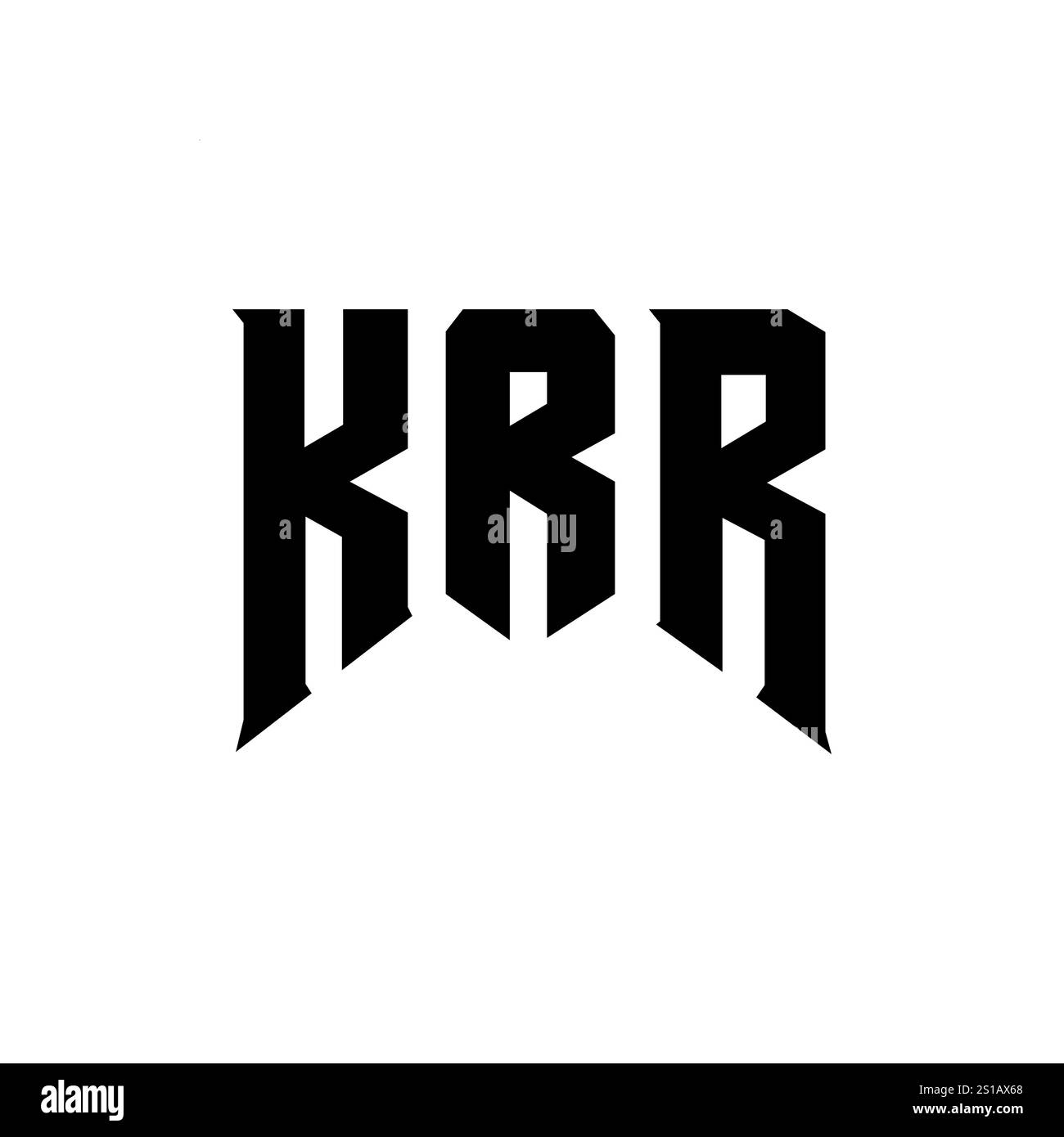 KRR letter logo design for technology company. KRR logo design black and white color combination ...