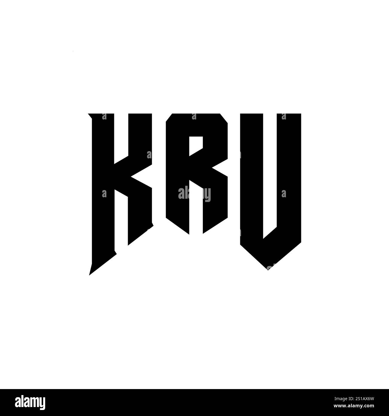 KRU letter logo design for technology company. KRU logo design black and white color combination ...