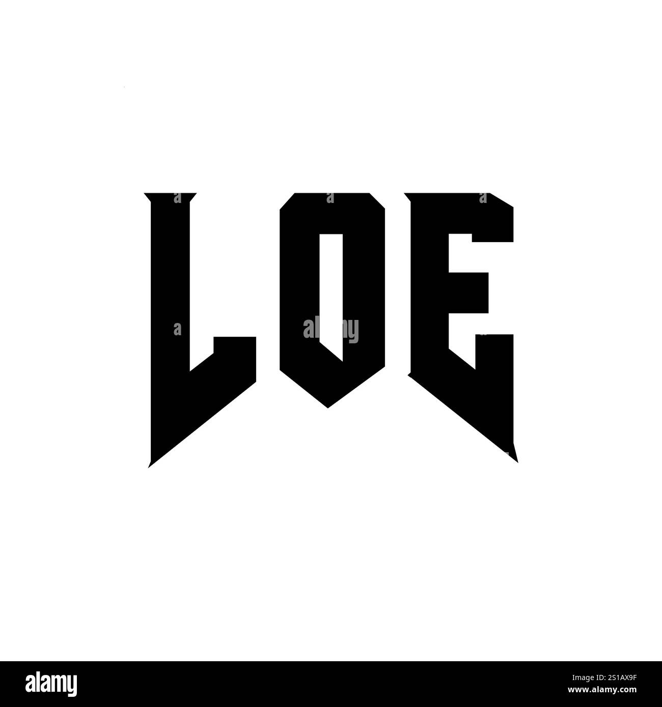LOE letter logo design for technology company. LOE logo design black ...