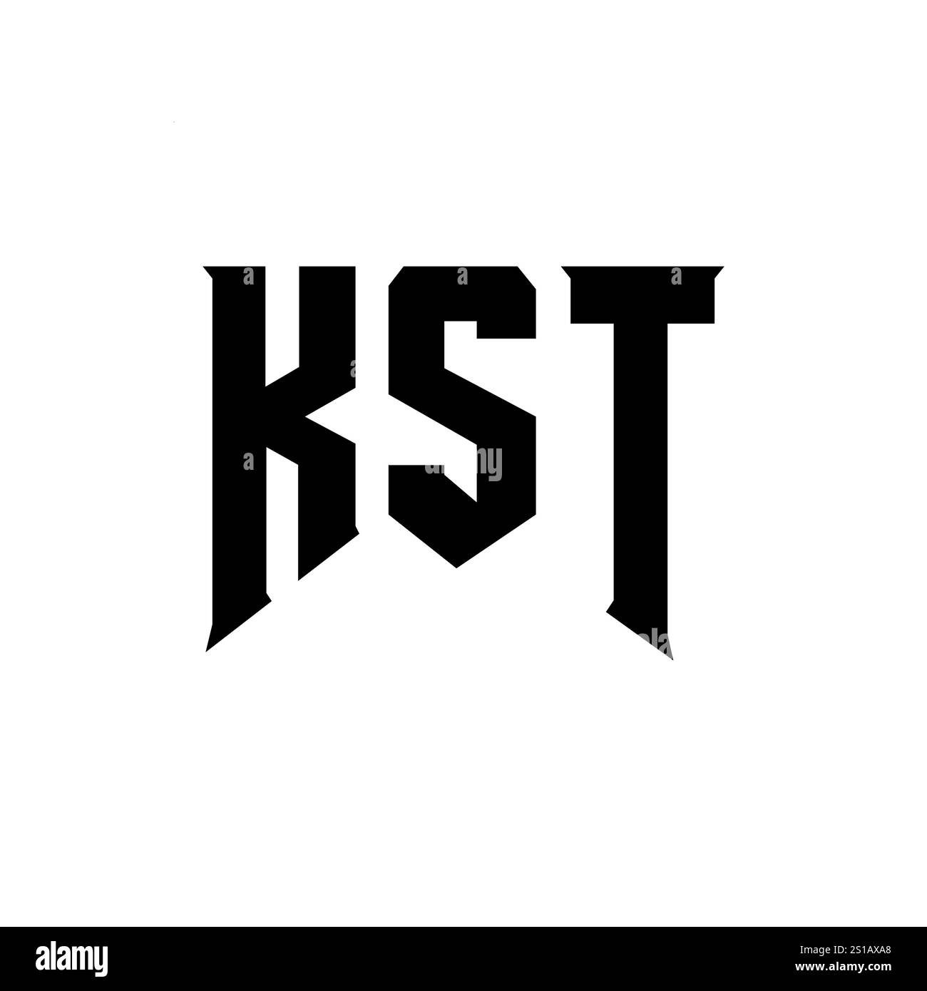 KST letter logo design for technology company. KST logo design black ...