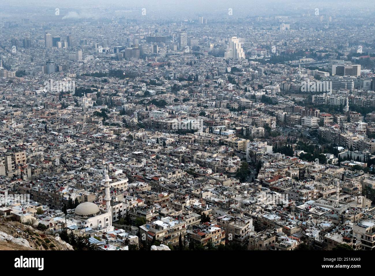 A view of Damascus is seen from the Mount Qassioun, which was opened to ...