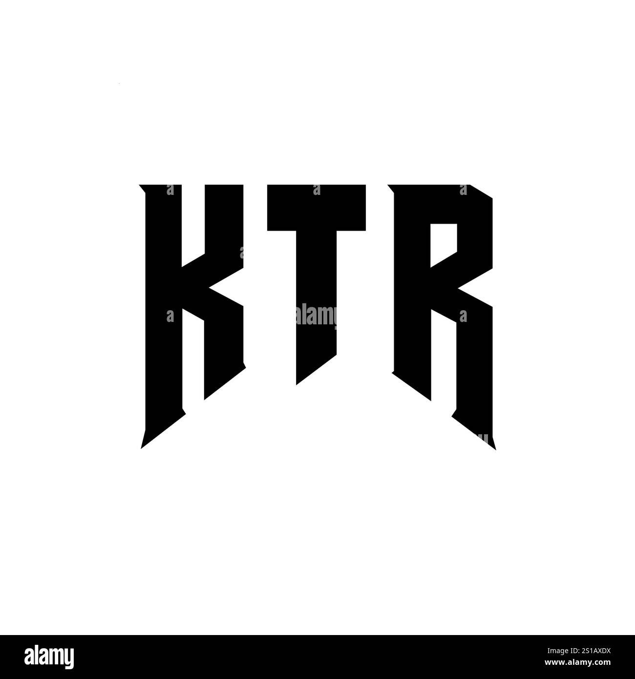 KTR letter logo design for technology company. KTR logo design black and white color combination ...