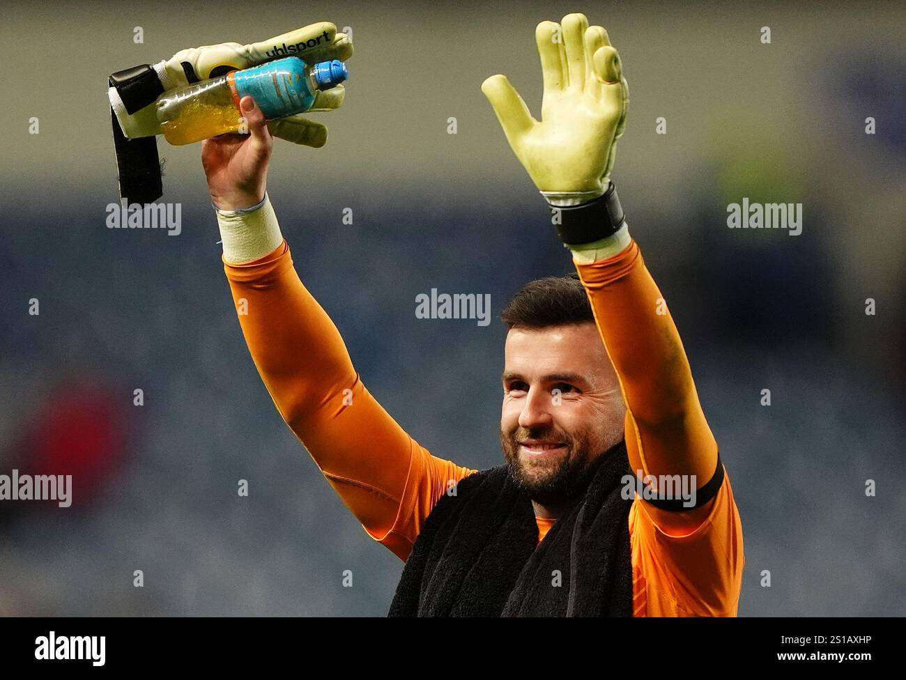 Rangers goalkeeper Liam Kelly celebrates after the William Hill ...