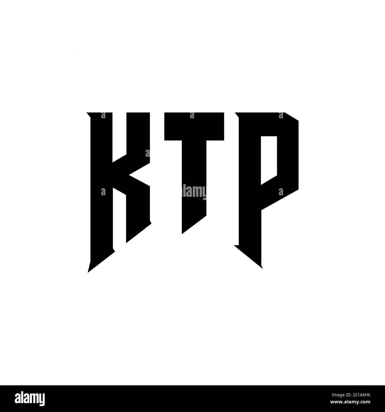 KTP letter logo design for technology company. KTP logo design black and white color combination ...