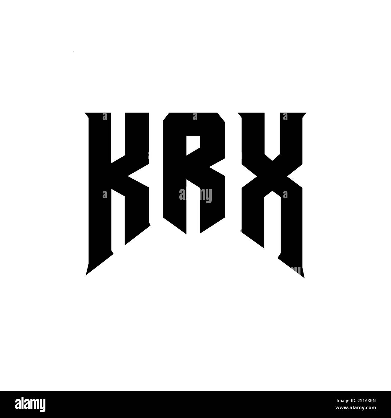 KRX letter logo design for technology company. KRX logo design black and white color combination ...