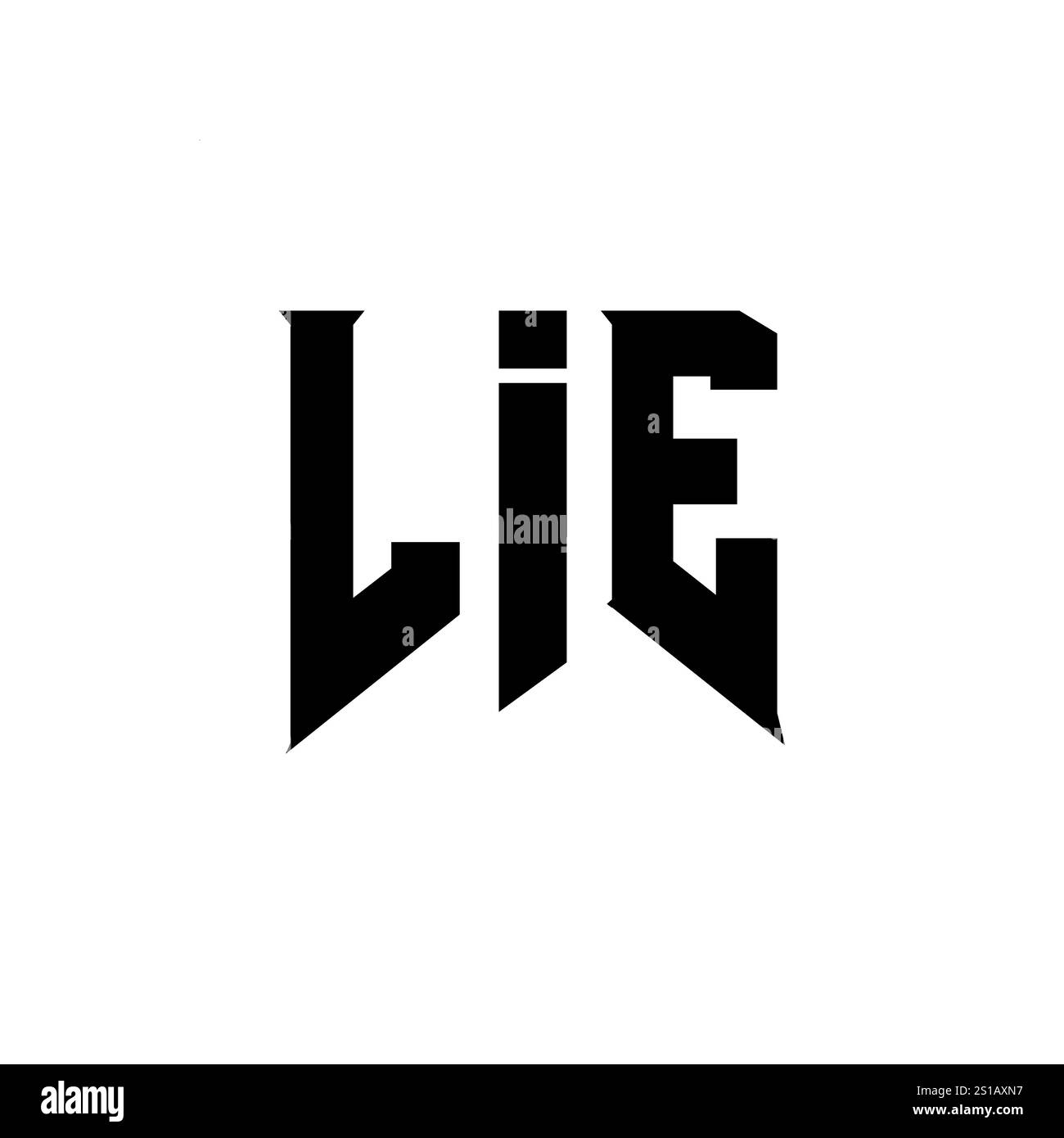 LIE letter logo design for technology company. LIE logo design black ...