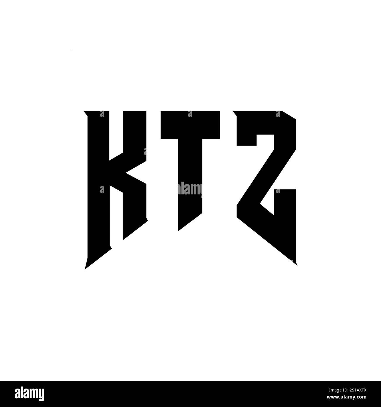 KTZ letter logo design for technology company. KTZ logo design black ...