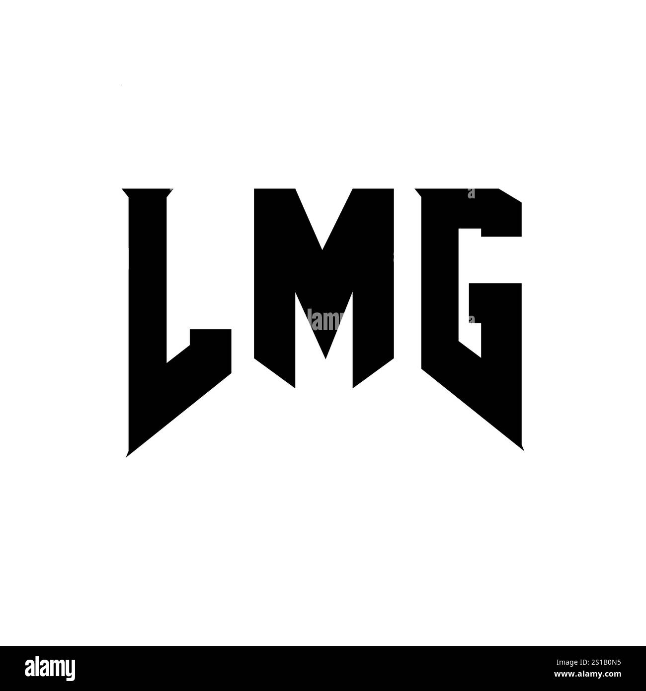 LMG letter logo design for technology company. LMG logo design black and white color combination ...