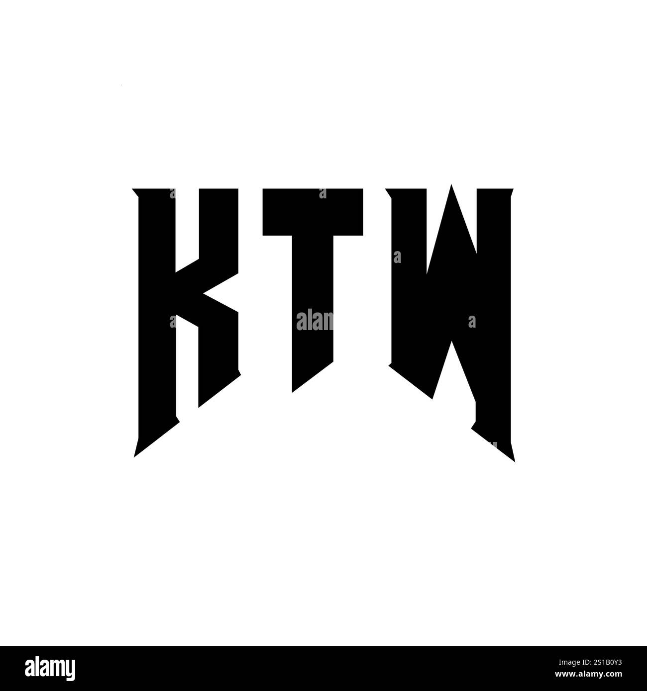 KTW letter logo design for technology company. KTW logo design black ...