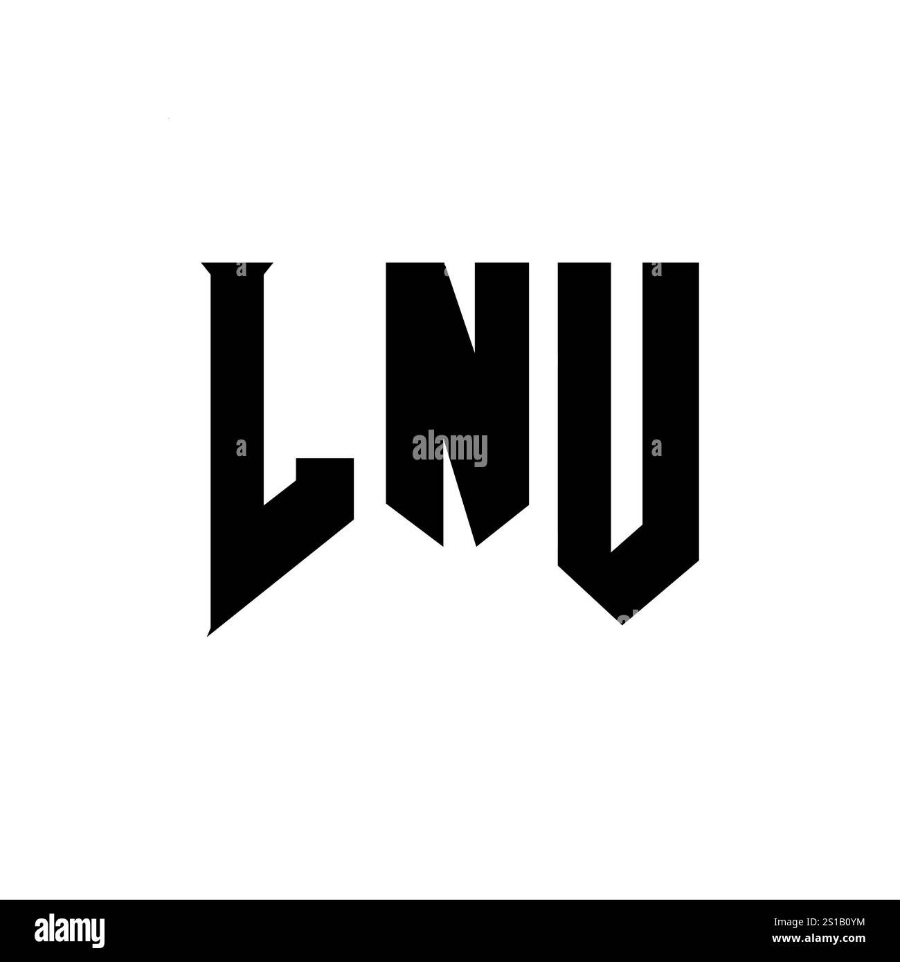LNU letter logo design for technology company. LNU logo design black ...