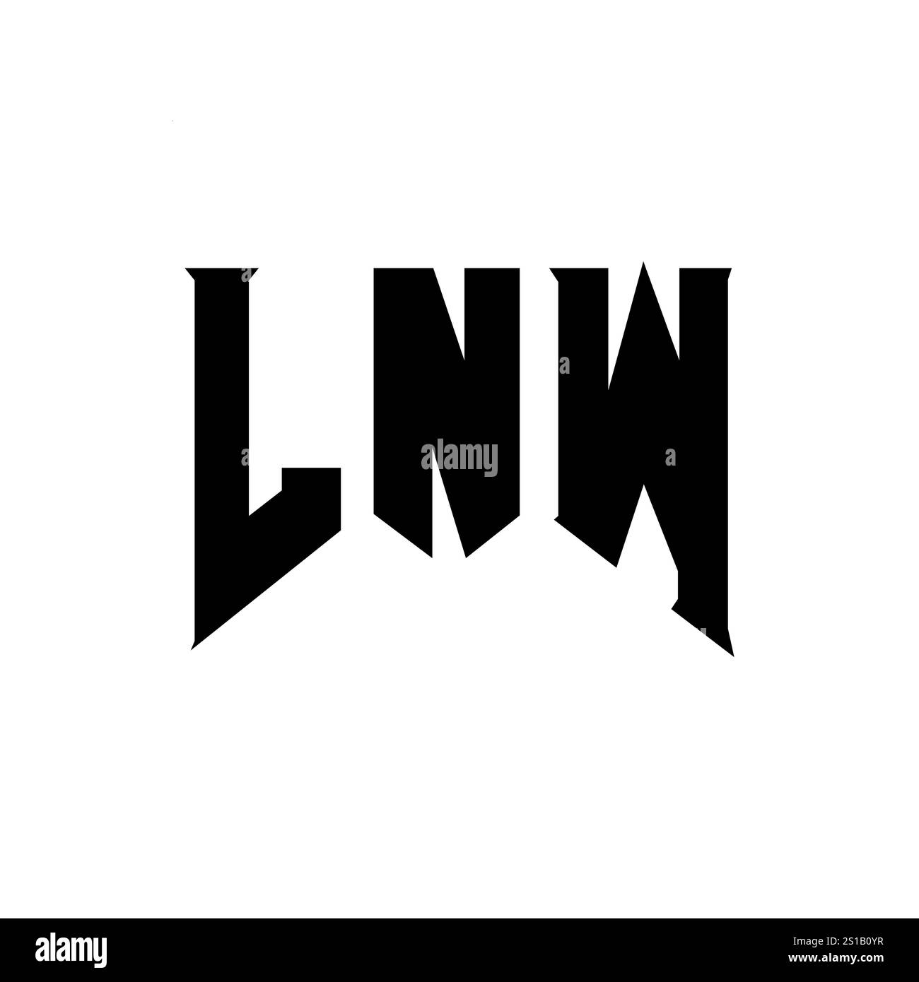 LNW letter logo design for technology company. LNW logo design black ...