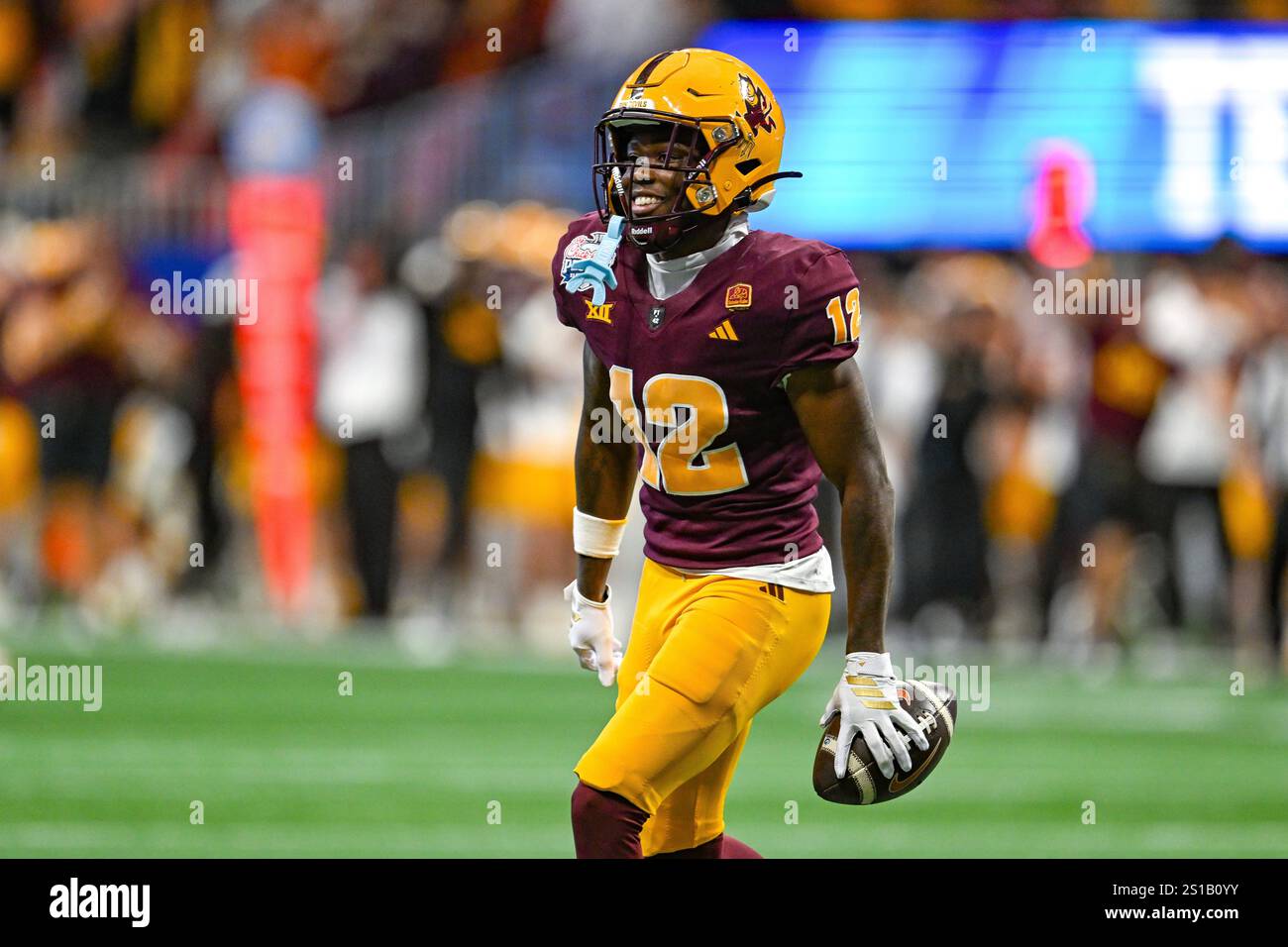 ATLANTA, GA – JANUARY 01: Defensive Back Javan Robinson #12 of the Arizona State Sun Devils ...