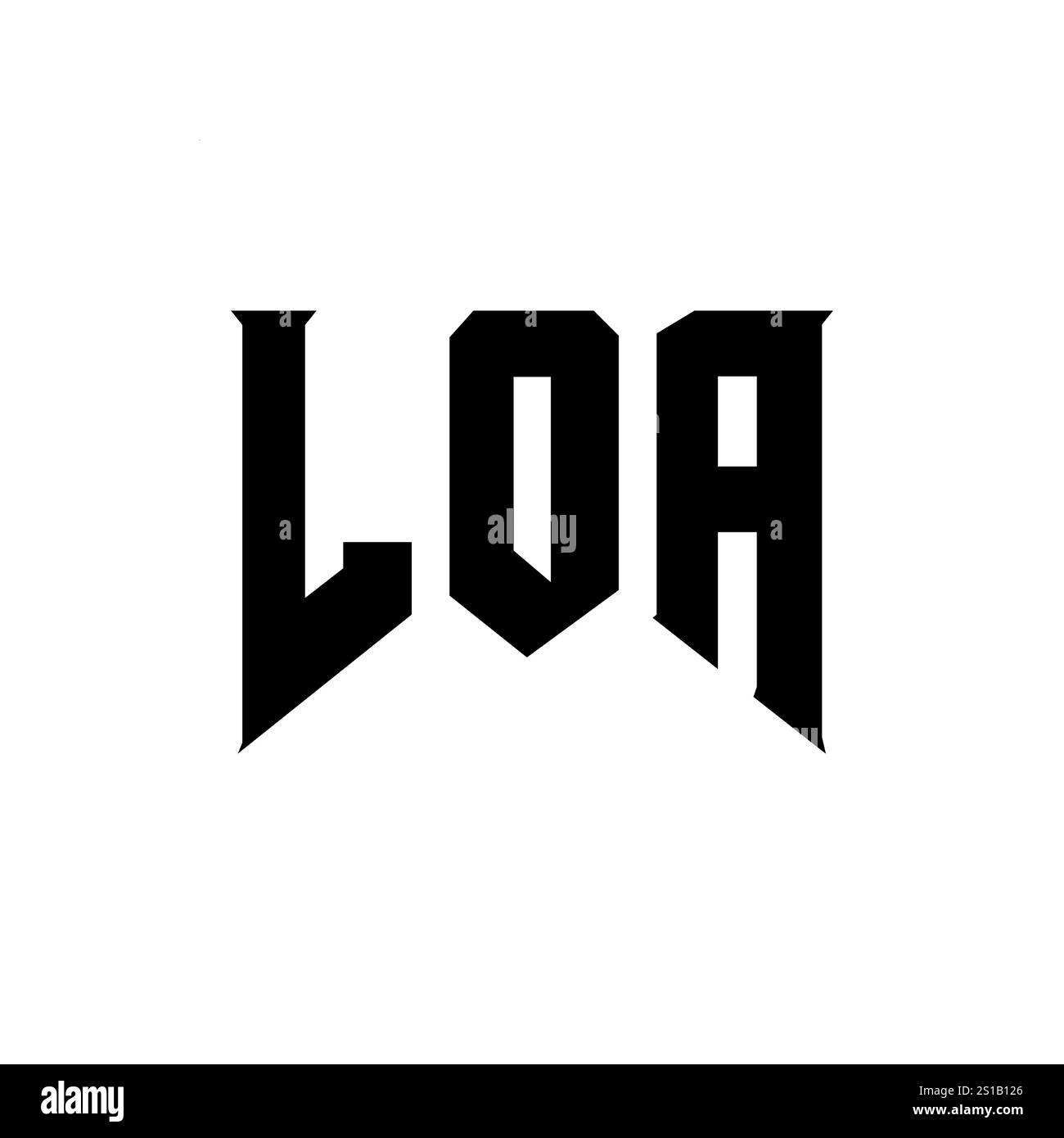 LOA letter logo design for technology company. LOA logo design black ...