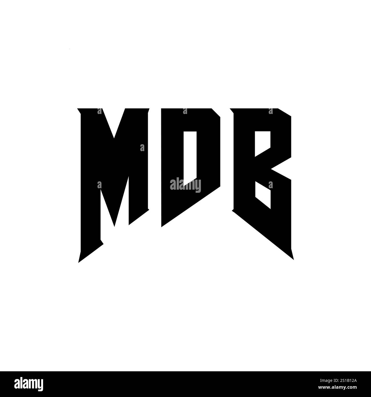 MDB letter logo design for technology company. MDB logo design black and white color combination ...